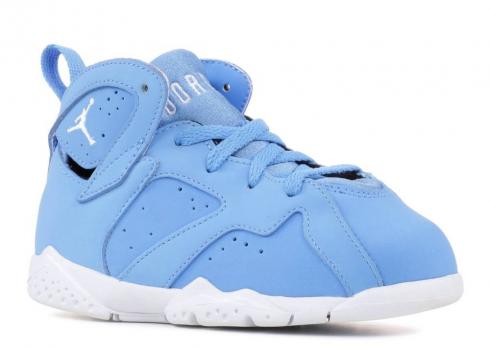 Air Jordan 7 Retro Bt Td Pantone Blue University Black White 304772-400 ...