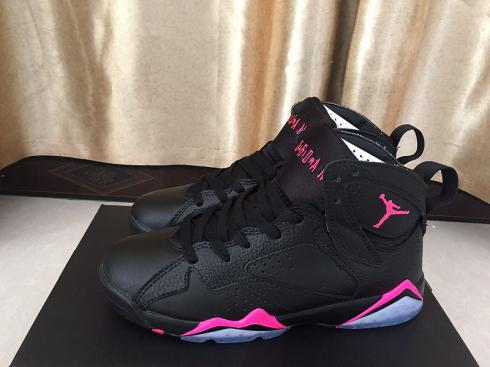 Nike Air Jordan Retro 7 VII GS Black Pink women shoes 442960-018 - Air ...