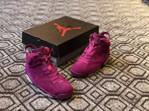 Nike Air Jordan VI 6 Retro Men Basketball Shoes Rose Wine Red - Air ...