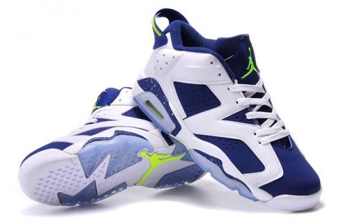 Nike Air Jordan Retro 6 VI Low Seahawks White Green Insignia Blue ...