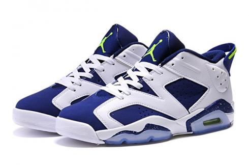 Nike Air Jordan Retro 6 VI Low Seahawks White Green Insignia Blue ...