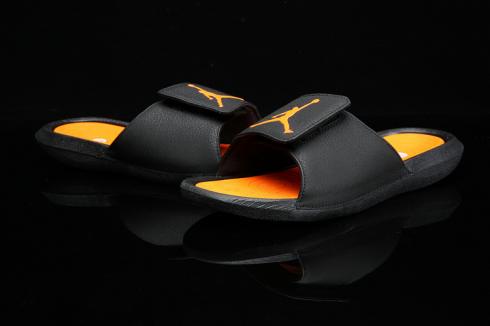 Nike Jordan Hydro 6 black orange yellow men Sandal Slides Slippers ...