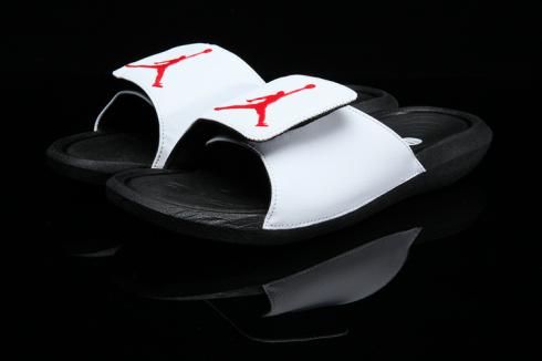 Nike Jordan Hydro 6 black white red Men Sandal Slides Slippers 881473 ...
