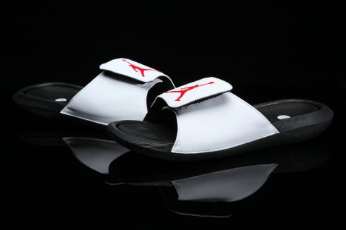 Nike Jordan Hydro 6 black white red Men Sandal Slides Slippers 881473 ...
