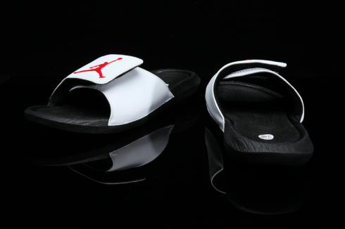 Nike Jordan Hydro 6 black white red Women Sandal Slides Slippers 881474 ...