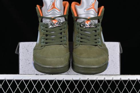 Air Jordan 5 Retro Army Olive Solar Orange DD0587-308 - Air Jordan V ...