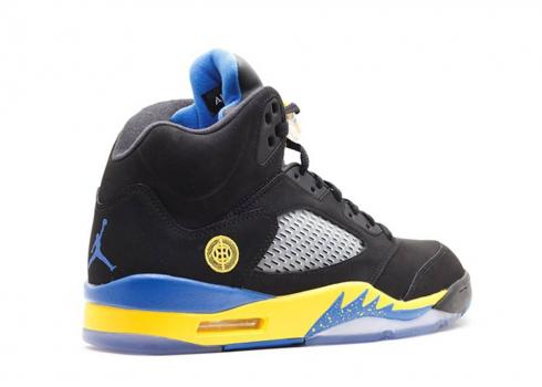 Air Jordan 5 Retro Shanghai Shen Royal Black Varsity Maize 136027-089 ...