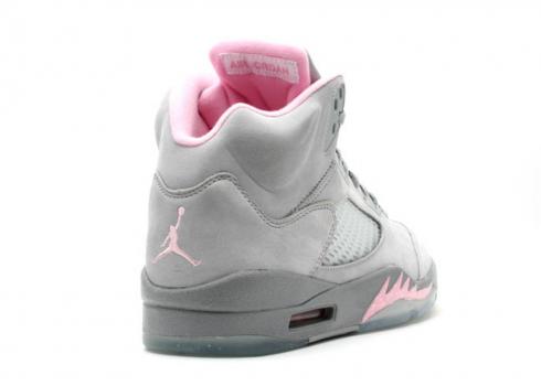 Air Jordan Womens 5 Retro Stealth Pink Shy Silver 313551-061 - Air ...