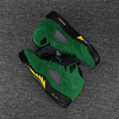 Nike Air Jordan V 5 Retro Men Basketball Shoes Deep Green Yellow - Air ...