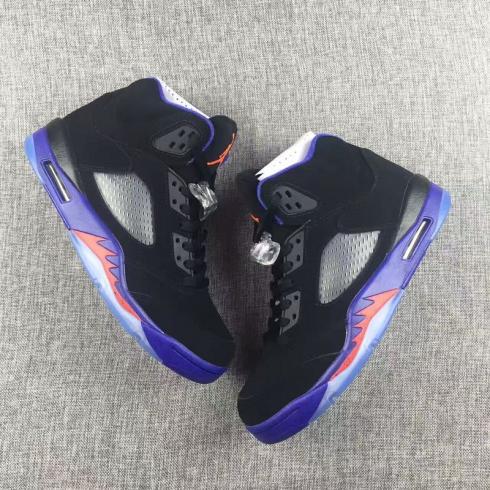 Nike Air Jordan V 5 Retro Toronto Raptors Black Purple Unisex Shoes ...