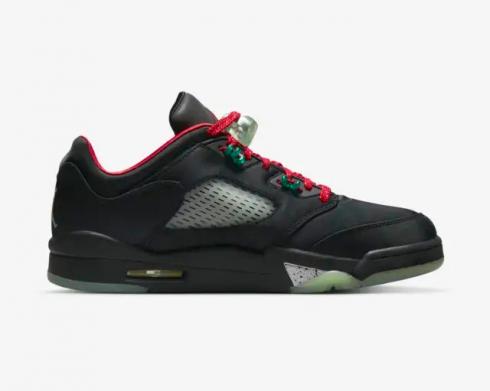 Clot x Air Jordan 5 Low Classic Jade Fire Red Metallic Silver Black ...