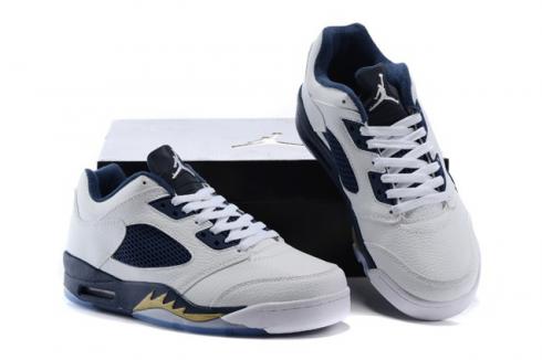 Nike Air Jordan 5 V Retro Low Dunk From Above White Gold 819171 135 ...