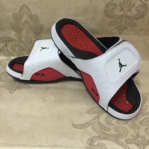 Nike AIR JORDAN HYDRO XIII 13 RETRO white black gym red men sports ...