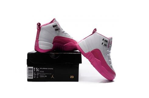 Nike Air Jordan 12 Retro GP Dynamic Pink Girls Pre School Vivid Pink ...