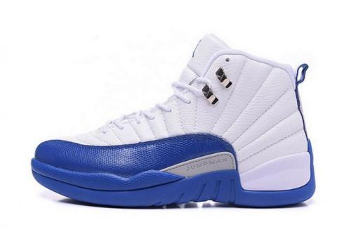 Nike Air Jordan 12 Retro XII French Blue White Silver AJ12 AJXII Shoes ...