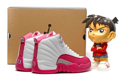 Nike Air Jordan 12 XII Valentines Day Girls Women Retro Vivid Pink ...