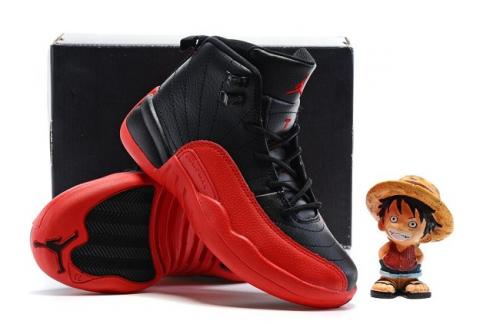 Nike Air Jordan Retro 12 XII BG GS Kids Flu Game Black Varsity Red ...