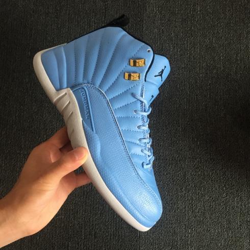 Nike Air Jordan XII 12 Retro Men Basketball Shoes Blue Grey - Air ...