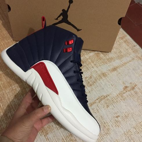 Nike Air Jordan XII 12 Retro Men Basketball Shoes Deep Blue White - Air ...