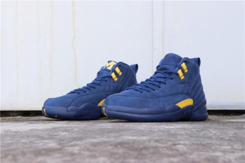 Nike Air Jordan 12 Retro Michigan Blue BQ3180-407 - Air Jordan XII ...