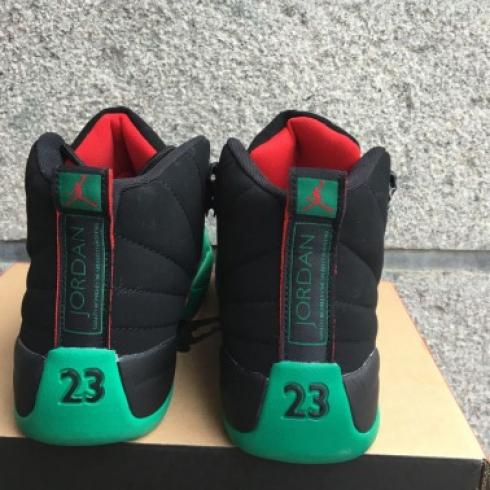 Nike Air Jordan XII 12 Black Green Red Men Basketball Shoes - Sepwear