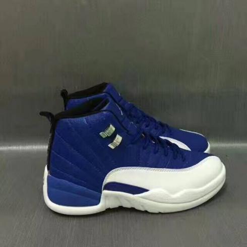 Nike Air Jordan XII 12 Retro Royal Blue White Men Basketball Shoes ...