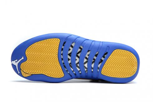 Nike Air Jordan XII 12 Retro Velvet blue white yellow Women Shoes - Air ...