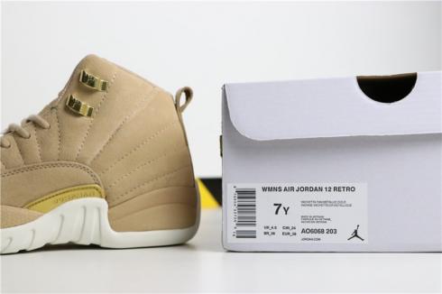 Womens Nike Air Jordan 12 Vachetta Tan AO6068-203 Wheat - Air Jordan ...