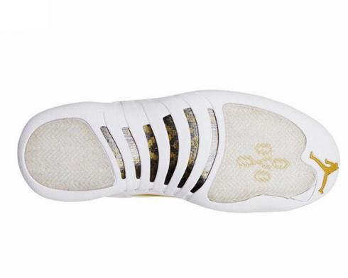 Nike Air Jordan 12 Release Date Drake White Gold Men Basketball Shoes ...