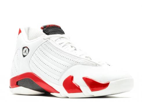 Air Jordan 14 Og 1999 Candy Cane White Black Varsity Red 136011-102 ...