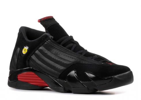 Air Jordan 14 Retro Gs 2018 Last Shot Release Black Varsity Red 487524 ...