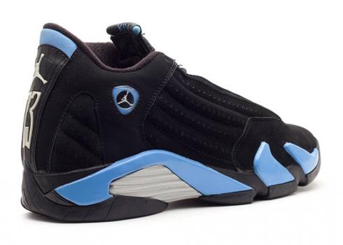 Air Jordan 14 Retro Gs Universty Blue Black Silver Metallic 312091-041 ...
