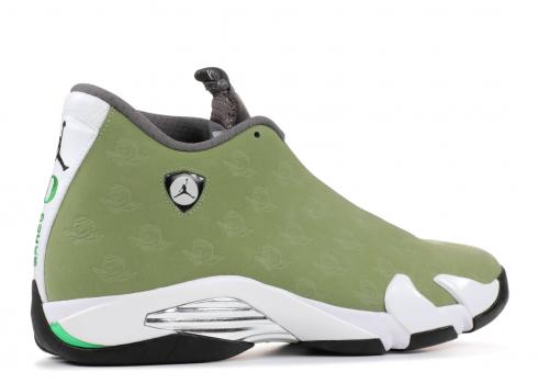Air Jordan 14 Retro Oregon Volleyball Alligator White AJ14-662021 - Air ...