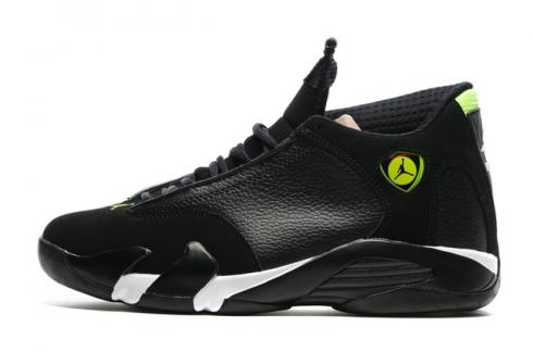 Nike Air Jordan 14 Retro XIV Men Shoes Black Mint Green Toe 487471 ...
