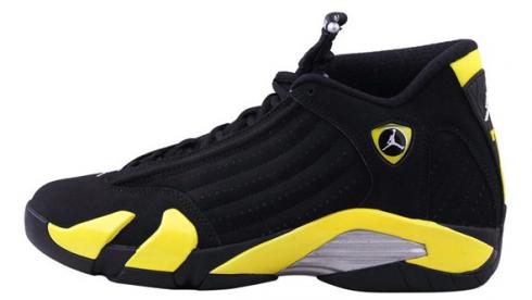 Nike Air Jordan 14 XIV Thunder Black Vibrant Yellow 487471 070 - Air ...