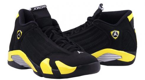 Nike Air Jordan 14 XIV Thunder Black Vibrant Yellow 487471 070 - Air ...