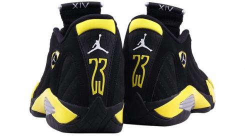 Nike Air Jordan 14 XIV Thunder Black Vibrant Yellow 487471 070 - Air ...
