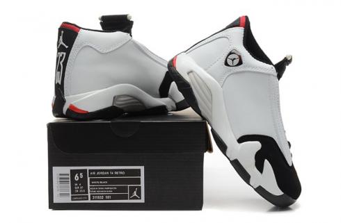 Nike Air Jordan XIV 14 Retro BG GS White Black Toe Grade School Gorl ...