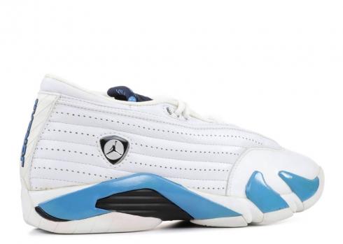 Air Jordan 14 Og Low Unc Blue White Columbia Obsidian 136019-101 - Air ...