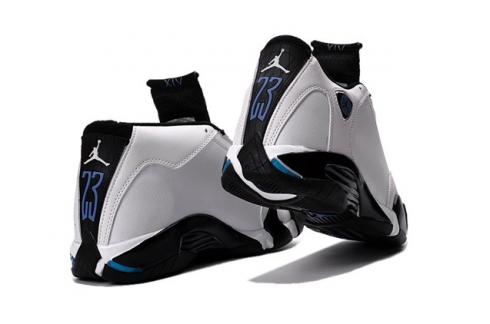 Nike Air Jordan 14 Retro XIV Low White Black Blue 807511 - Air Jordan ...