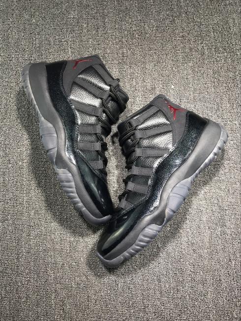 Nike Air Jordan XI 11 Retro ALL Black Men Shoes 378037 - Air Jordan XI ...