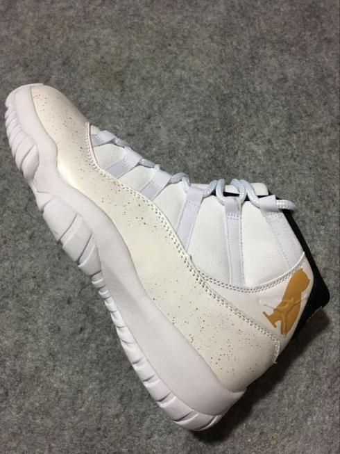 Nike Air Jordan XI 11 Retro OVO White Gold Men Shoes - Air Jordan XI 11 ...