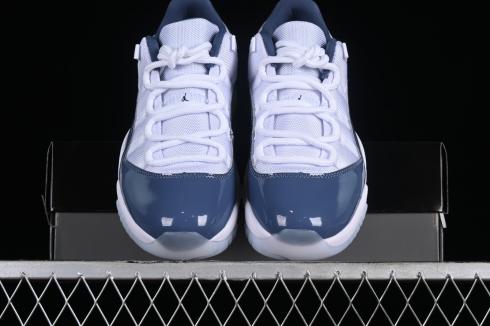 Air Jordan 11 Retro Low White Midnight Navy Diffused Blue Football Grey ...