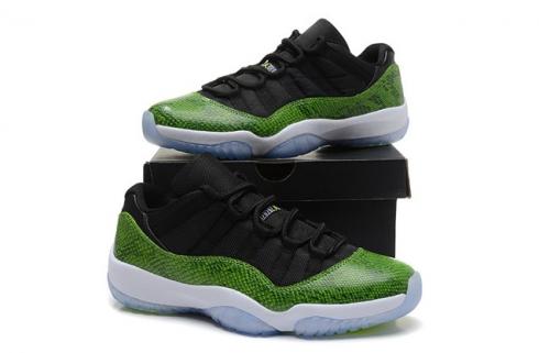 Nike Air Jordan 11 Retro Low Black Nightshade Ice Volt Green Snake OVO ...