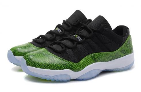 Nike Air Jordan 11 Retro Low Black Nightshade Ice Volt Green Snake OVO ...