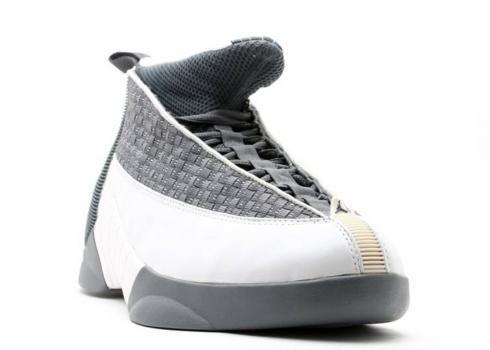 Air Jordan 15 Og Flint Grey White 136029-011 - Air Jordan XV 15 HIGH ...