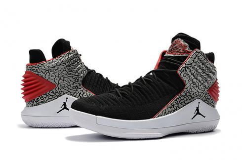 Nike Air Jordan XXXII 32 Men Basketball Shoes Black Grey White AA1253 ...