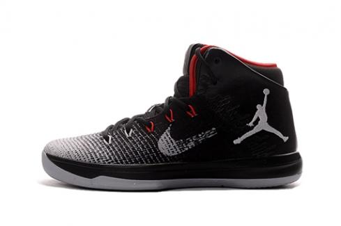 Nike Air Jordan XXXI 31 Fine Print Black White Wolf Grey Contract Red ...