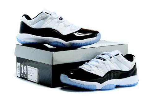 Nike Air Jordan Retro 11 XI Concord Low Black White Men Shoes 528895 ...