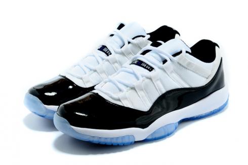 Nike Air Jordan Retro 11 XI Concord Low Black White Men Shoes 528895 ...